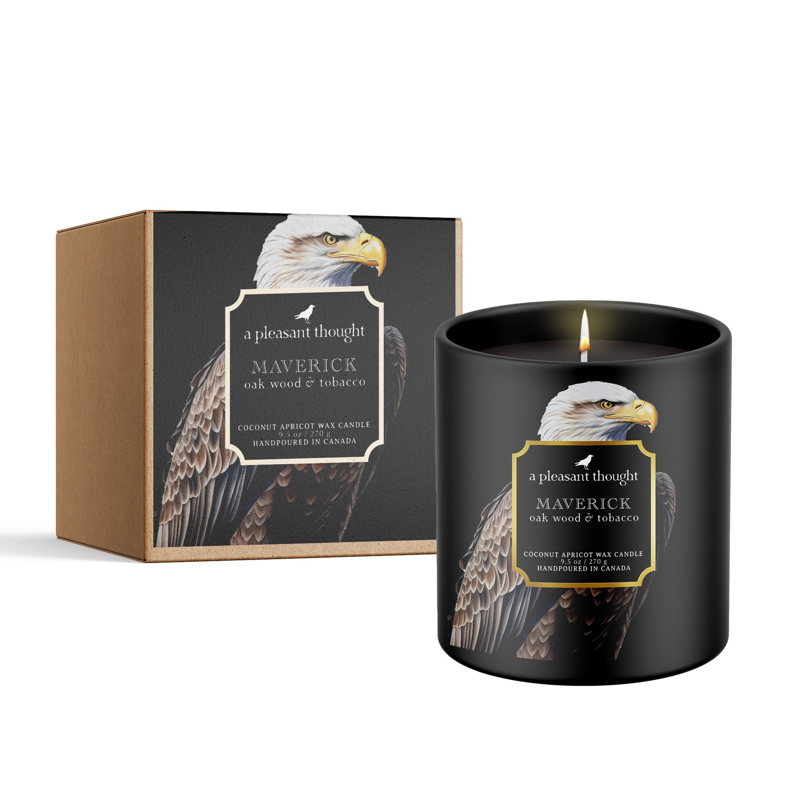 Maverick | Oak Wood & Tobacco | Raven Candle – A Pleasant Thought